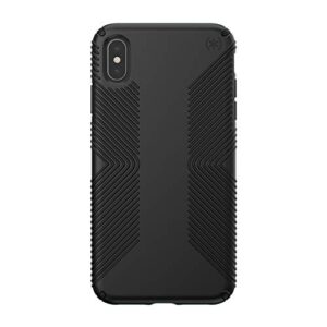 Speck Presidio Grip iPhone XS Max Case - Slim Fit, Silicone, Black/Black