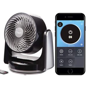 ozeri brezza iii dual oscillating 10" high velocity desk fan with bluetooth technology