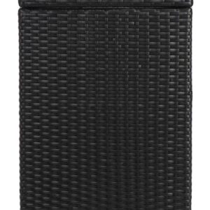 Safavieh Outdoor Collection Serapis Black Wicker Trash Bin