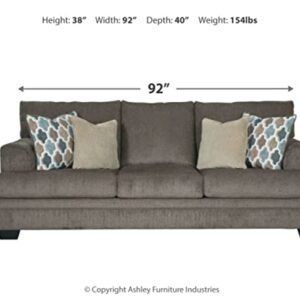 Signature Design by Ashley Dorsten Contemporary Sofa with 4 Throw Pillows, Gray