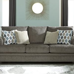 Signature Design by Ashley Dorsten Contemporary Sofa with 4 Throw Pillows, Gray