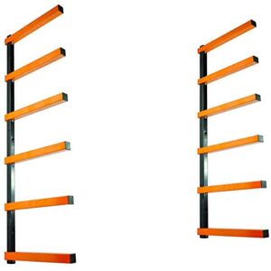 KASTFORCE KF1006 Lumber Storage Rack 6-Level System 110 lbs (50kg) per Level with Durable Sheet Metal Screws, Wood Rack, Workshop Rack