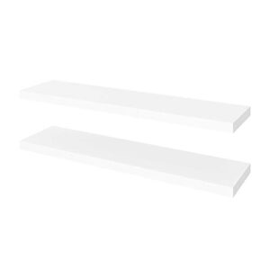 bestar universel 12w set of 48w x 12d floating shelves in white