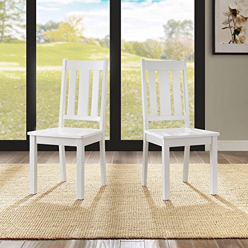 Better Homes and Gardens Bankston Dining Chair, Set of 2, White