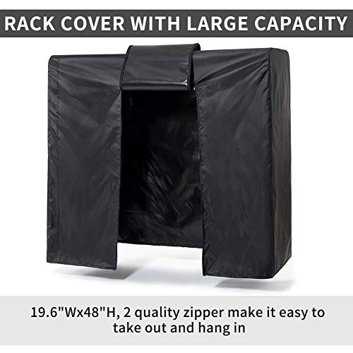 59" Garment Rack Cover,Garment Bags For Hanging Clothes,Clothes Rack Cover,Hanging Garment Bags For Closet Storage,Portable Clothes Rack Cover with 2 Durable Zipper,Garment Bag For Storage Suit Dress