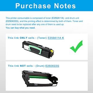 LCL Compatible Toner Cartridge Replacement for Lexmark E250A11A E250A21A E250D E350D E350DN E352DN E250DN (1-Pack Black)