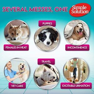 Simple Solution True Fit Disposable Dog Diapers for Female Dogs - Super Absorbent with Wetness Indicator - L/XL (Waist 18-27in) - 30 Count