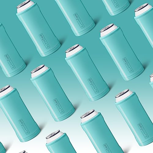 BrüMate Hopsulator Juggernaut Can Cooler Insulated for 24oz  / 25oz Cans | Can Coozie Insulated Stainless Steel Drink Holder for Beer, Tea, and Energy Drinks (Aqua)