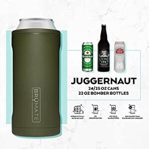 BrüMate Hopsulator Juggernaut Double-walled Stainless Steel Insulated Can Cooler For 24 Oz And 25 Oz Cans (OD Green)