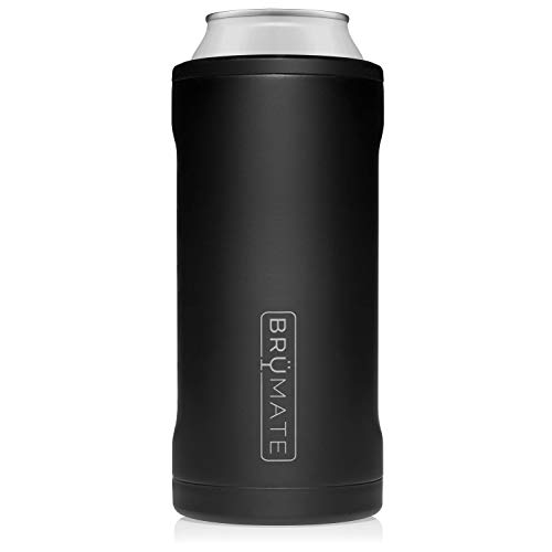 BrüMate Hopsulator Juggernaut Can Cooler Insulated for 24oz  / 25oz Cans | Can Coozie Insulated Stainless Steel Drink Holder for Beer, Tea, and Energy Drinks (Matte Black)