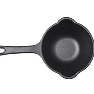 Victoria Cast Iron Sauce Pan. 0.45qt Sauce Pot Seasoned with 100% Kosher Certified Non-GMO Flaxseed Oil.