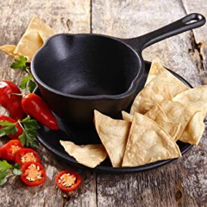 Victoria Cast Iron Sauce Pan. 0.45qt Sauce Pot Seasoned with 100% Kosher Certified Non-GMO Flaxseed Oil.