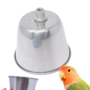 Bonka Bird Toys 800127 Parrot Stainless Steel Water 12oz Cup Cage Seed Feed Bowl