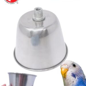 Bonka Bird Toys 800127 Parrot Stainless Steel Water 12oz Cup Cage Seed Feed Bowl