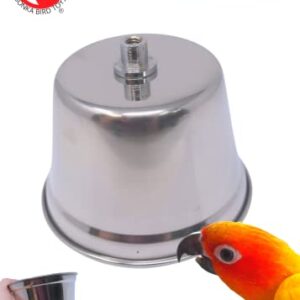 Bonka Bird Toys 800128 Parrot Stainless Steel Water 16oz Cup Cage Seed Feed Bowl