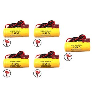 (5 pack) exit sign emergency light ni-cd battery elb1p201n2 elb-1p201n2 lithonia elb1p2901n 1.2v 1200mah aa ni-cd elb0320 elb-0320 nicd replacement nicad