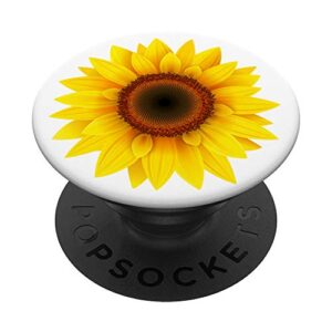 sunflower decor girasol yellow sun flower white background popsockets swappable popgrip