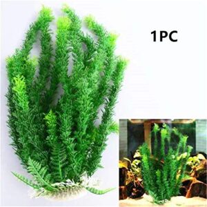 1Pc Green Large Aquarium Plants Plastic Fish Tank Plants Aquarium Decor 16.5 Inches