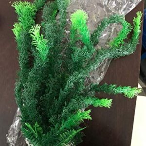 1Pc Green Large Aquarium Plants Plastic Fish Tank Plants Aquarium Decor 16.5 Inches