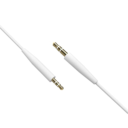 Replacement QC35 II Headphone Replacement Cord Cable Compatible Bose QuietComfort 35 (Series II),Bose On-Ear 2/OE2/OE2i/QC25/QC35/Soundlink/SoundTrue Wireless Headphones (White)