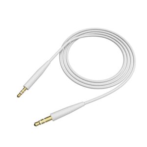 Replacement QC35 II Headphone Replacement Cord Cable Compatible Bose QuietComfort 35 (Series II),Bose On-Ear 2/OE2/OE2i/QC25/QC35/Soundlink/SoundTrue Wireless Headphones (White)