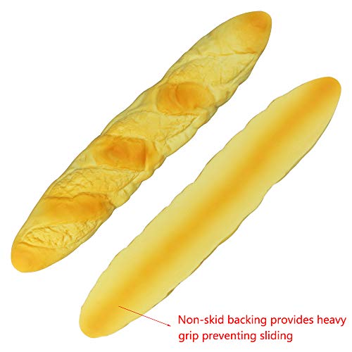 Memory Foam Keyboard Wrist Rest Pad,Soft Toast Bread Baguette Shape Anti-Skid Wrist Rest Support for Office,Computer,Laptop,Keyboard,Slow Bounces Back Foam for Easy Typing & Pain Relief