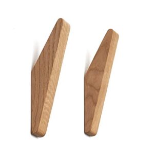 oak wood wall hooks gatis - natural