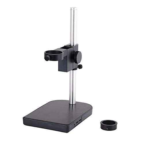 HAYEAR Lab Bracket Industry Stereo Digital Microscope Platform Camera Table Stand 50mm and 40mm Dual Ring Holder Gear