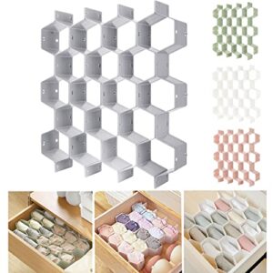 na.c health 8pcs closet drawer organizer, honeycomb drawer divider organizer for socks dresser drawers baby clothes underware, closet storage makeup