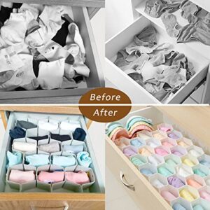 Na.c health 8pcs Closet Drawer Organizer, Honeycomb Drawer Divider Organizer for Socks Dresser Drawers Baby Clothes Underware, Closet Storage Makeup