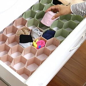 Na.c health 8pcs Closet Drawer Organizer, Honeycomb Drawer Divider Organizer for Socks Dresser Drawers Baby Clothes Underware, Closet Storage Makeup