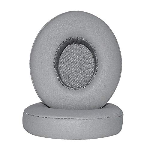 Alitutumao Solo 2 Wireless Ear Pads Solo 3 Earpad Replacement Cushion Cover Memory Foam Compatible with Beats Solo 2 Solo 3 Wireless Headphones (Grey)