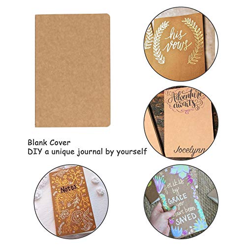 3 Pack Travel Journal Notebook for Travelers or School - Kraft Brown Soft Cover - 5.5” x 8.25” - 120 Ruled Pages/60 Sheets