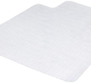 Amazon Basics Polycarbonate Office Chair Mat with Lip for Low to Medium Pile Carpet, ‎Rectangular, Clear, 47" x 35"