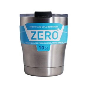 zero degree stainless steel tumbler with lid, double wall vacuum insulated travel mug for hot and cold drink (10oz y model)