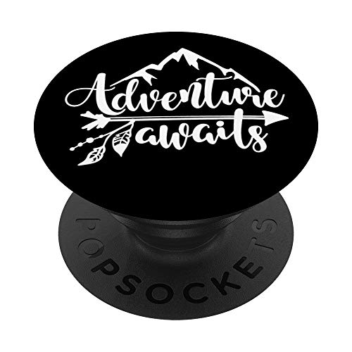 Adventure Awaits - Camping, RV, Outdoor Travel Phone Grip PopSockets PopGrip: Swappable Grip for Phones & Tablets