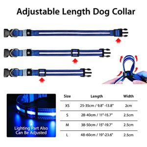 MASBRILL Led Dog Collar-Rechargeable Light Up Dog Collars Water-Resistant Lighted Dog Collar Flashing Glow Dog Collar for Dogs