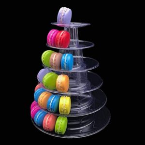 candora 6-layer round macaron tower cake stand macaron display rack for wedding birthday dessert stand cake plate