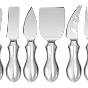 WoneNice Premium 6-Piece Cheese Knives Set - Complete Stainless Steel Cheese Knife Collection, Gifts for Mother's Day/Birthday/Parties/Wedding/Bridal Shower/Housewarming/Thanksgiving/Christmas