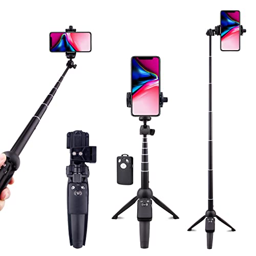 Phone Tripod, LATZZ 40 Inch iPhone Stand, Tripod for iPhone with Wireless Remote Control, Tripod for The iPhone 14/13/12/11 Pro/Xs MAX/XR/X/8/7P/Galaxy Note 20/S21/S20/S10, More