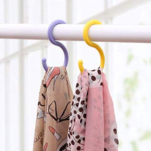 12pcs(2 Packs) S Shaped Colorded Plastic Hanging Hooks,Shirt/Towel/Dress/Clothes Hanger Hook Home Kitchen Accessories (12)