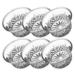 Godinger Bowl Set - Mini Crystal Prep, Dip, Dessert, Bar Dish Bowls - Set of 6, 2oz