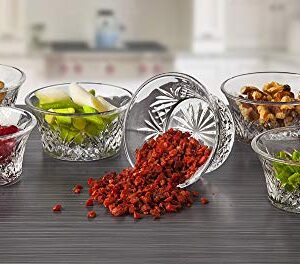 Godinger Bowl Set - Mini Crystal Prep, Dip, Dessert, Bar Dish Bowls - Set of 6, 2oz