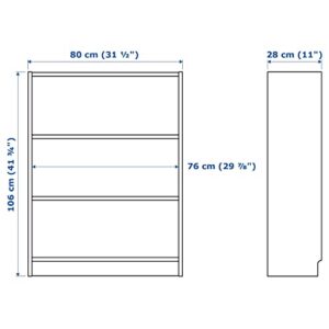 IKEA Billy Bookcase Birch Veneer 802.797.86 Size 31 1/2x11x41 3/4 "