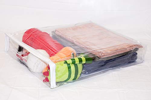 Clear Vinyl Zippered Storage Bags 15 x 18 x 3 Inch 10-Pack