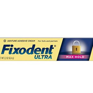 Fixodent Ultra Max Hold Dental Adhesive, 2.2 oz (Pack of 7)