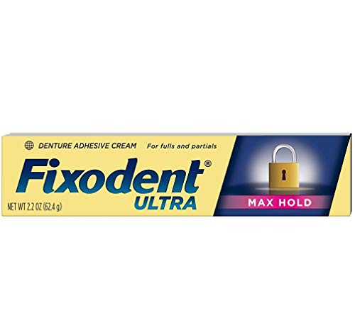 Fixodent Ultra Max Hold Dental Adhesive, 2.2 oz (Pack of 7)