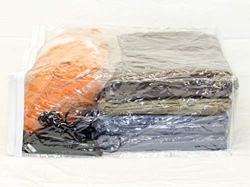 Clear Vinyl Zippered Storage Bags 15 x 18 x 7 Inch 10-Pack