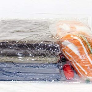 Clear Vinyl Zippered Storage Bags 15 x 18 x 7 Inch 10-Pack