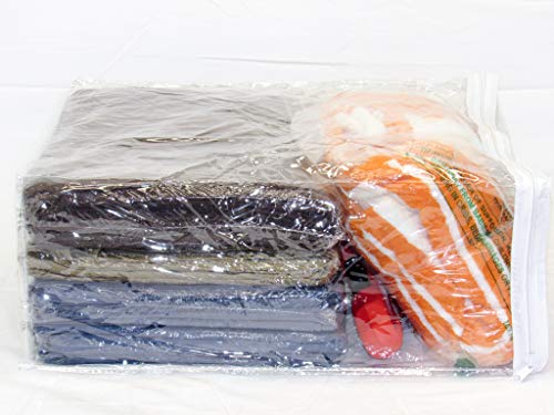 Clear Vinyl Zippered Storage Bags 15 x 18 x 7 Inch 10-Pack